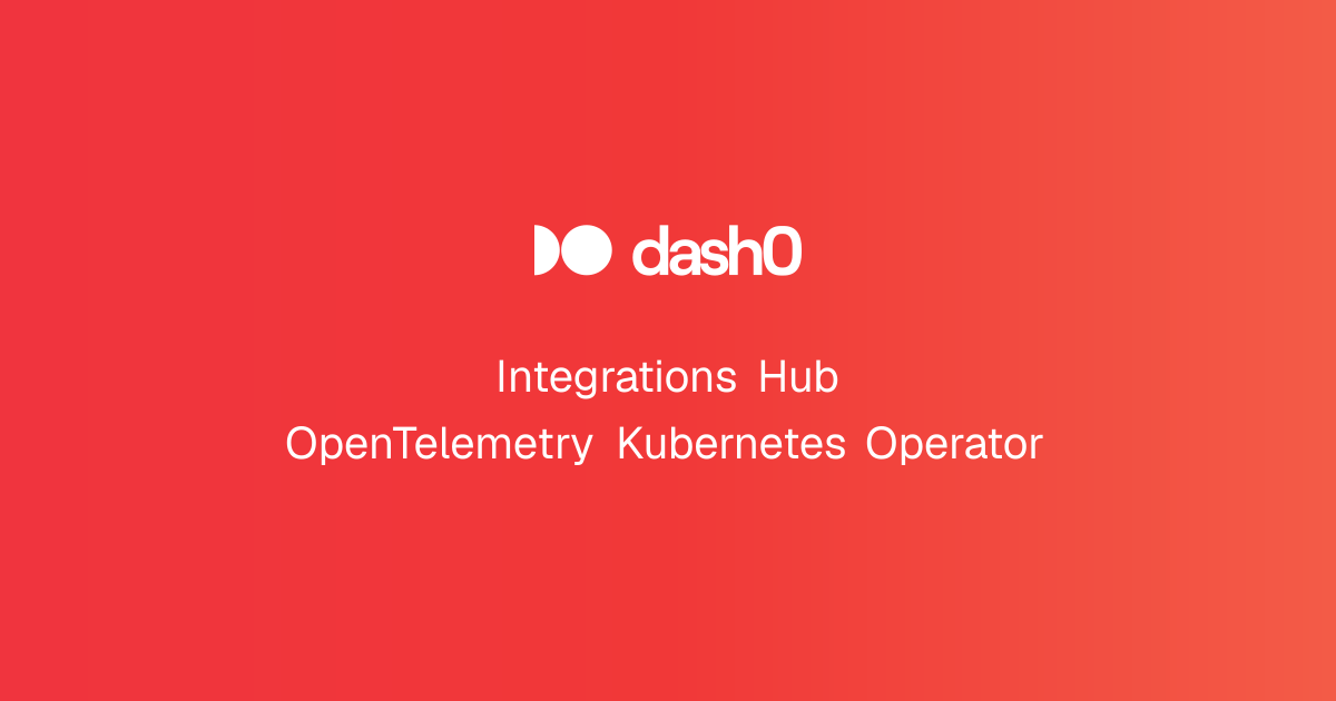 OpenTelemetry Kubernetes Operator Integration · Dash0